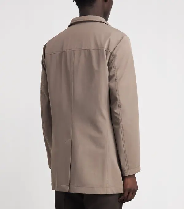 MOORER Water-repellent Hektor-kn Overcoat - Brown