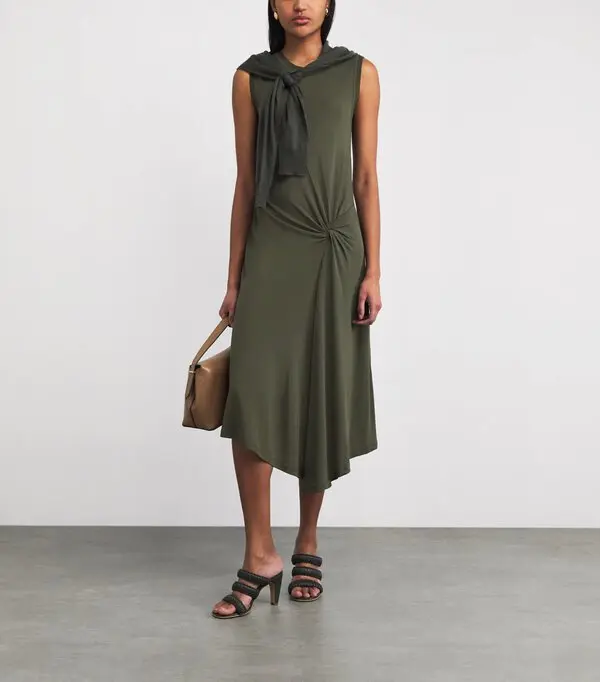 JOSEPH Jersey Cheikh Midi Dress - Green
