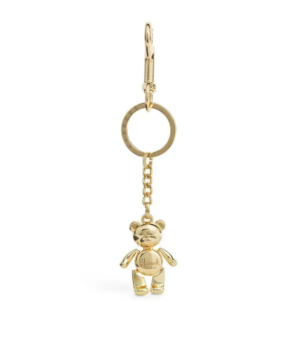Harrods Jointed Bear Keyring - Gold