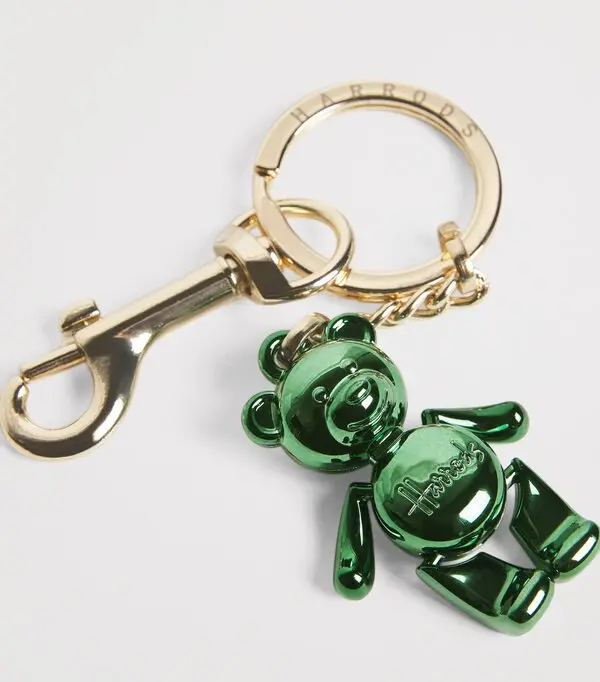Harrods Jointed Bear Keyring - Green