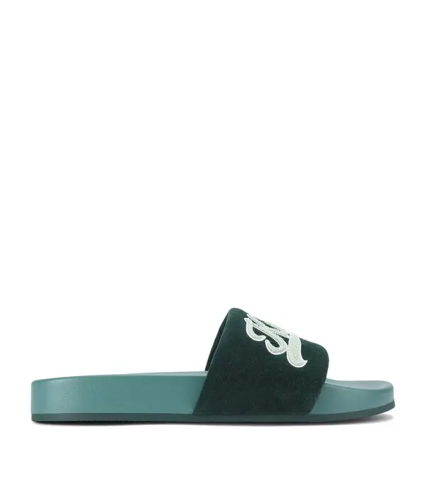 Kurt Geiger Suede Script Slides