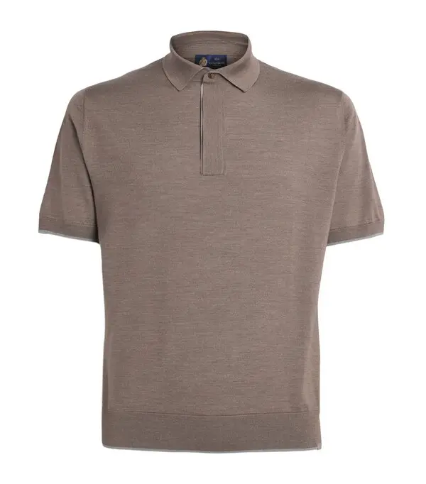 Paul & Shark Wool-silk Polo Shirt - Brown