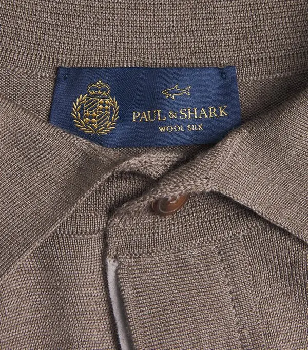 Paul & Shark Wool-silk Polo Shirt - Brown