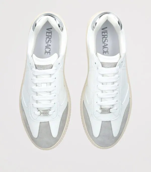 Versace Leather Low-top Sneakers - White