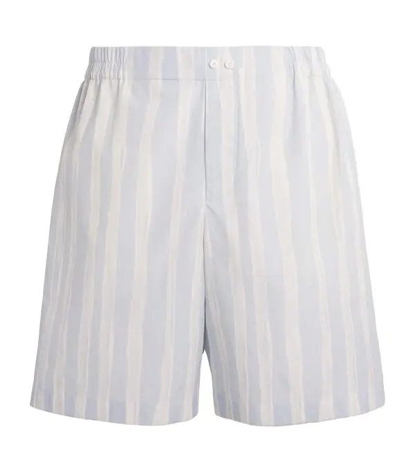 Jacquemus Cotton Stripe Shorts - Blue