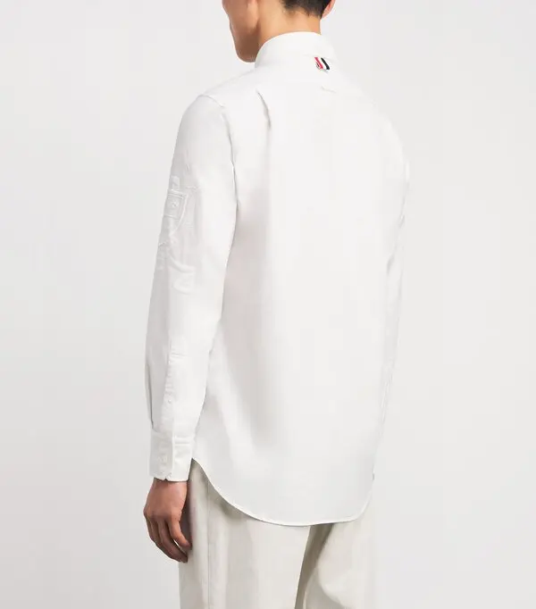 Thom Browne Cotton Hector Embroidered Shirt - White