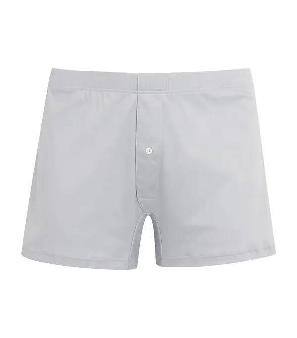 Zimmerli Sea Island Cotton Boxer Shorts - Grey