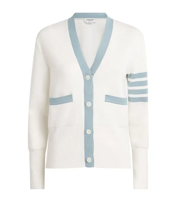 Thom Browne Cotton Milano 4-bar Cardigan
