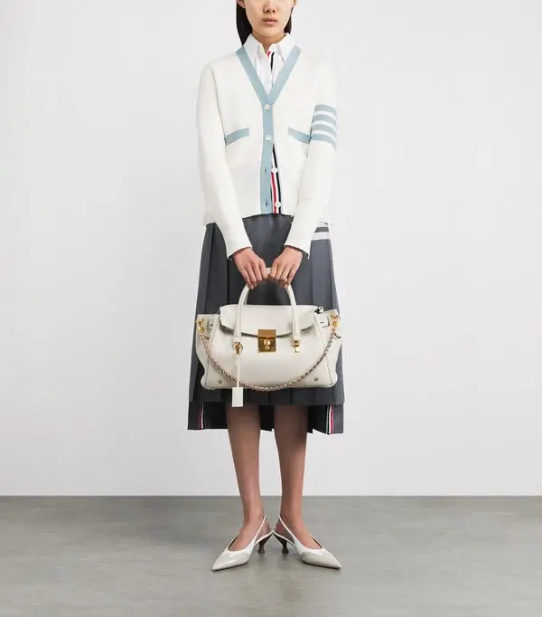 Thom Browne Cotton Milano 4-bar Cardigan