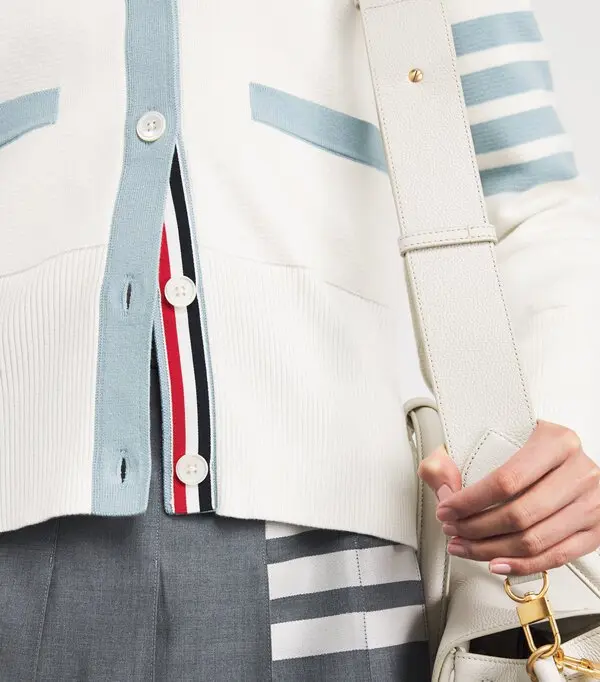 Thom Browne Cotton Milano 4-bar Cardigan