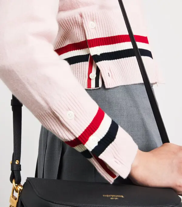 Thom Browne Cashmere V-neck Cardigan - Pink