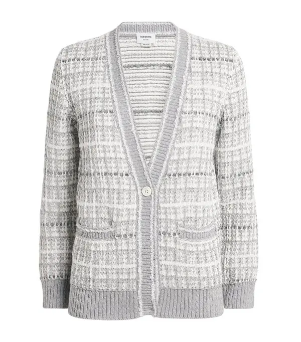 Thom Browne Tweed V-neck Cardigan