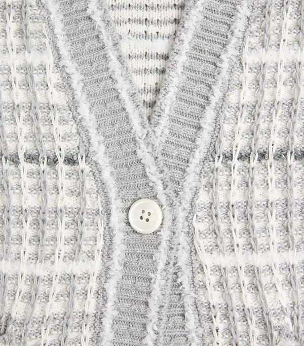 Thom Browne Tweed V-neck Cardigan