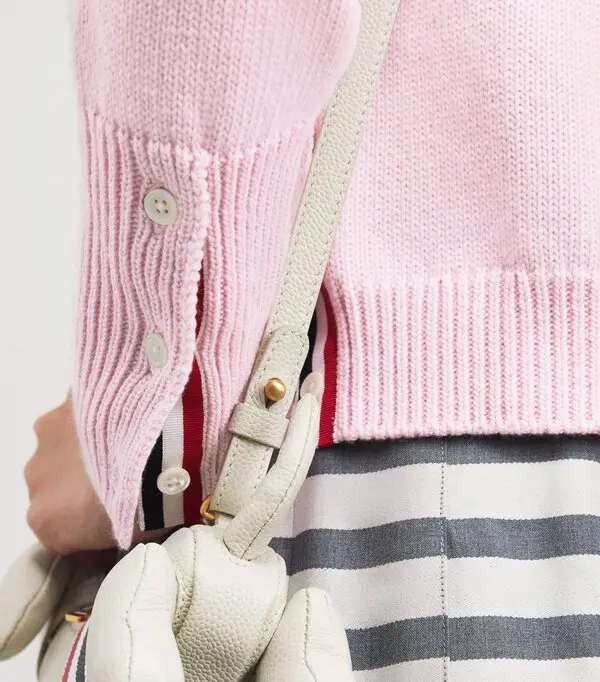 Thom Browne Wool Hector 4-bar Cardigan - Pink