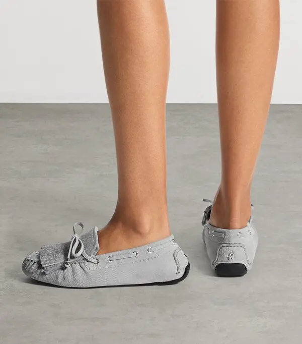 JIMMY CHOO Manon Flat Loafers - Grey