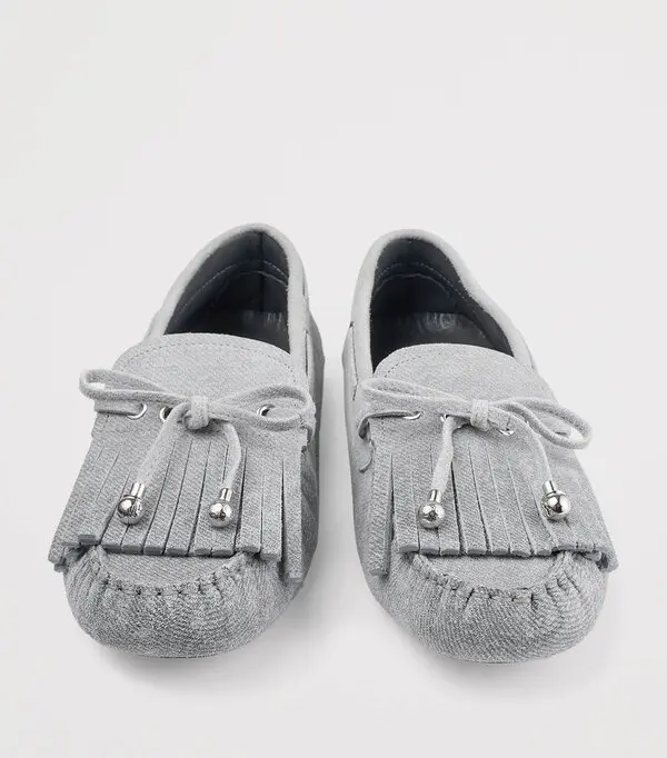 JIMMY CHOO Manon Flat Loafers - Grey