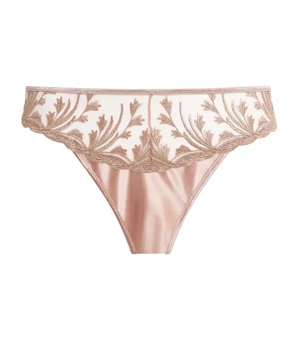 AUBADE Lace Cosmic Romance Tanga - Nude