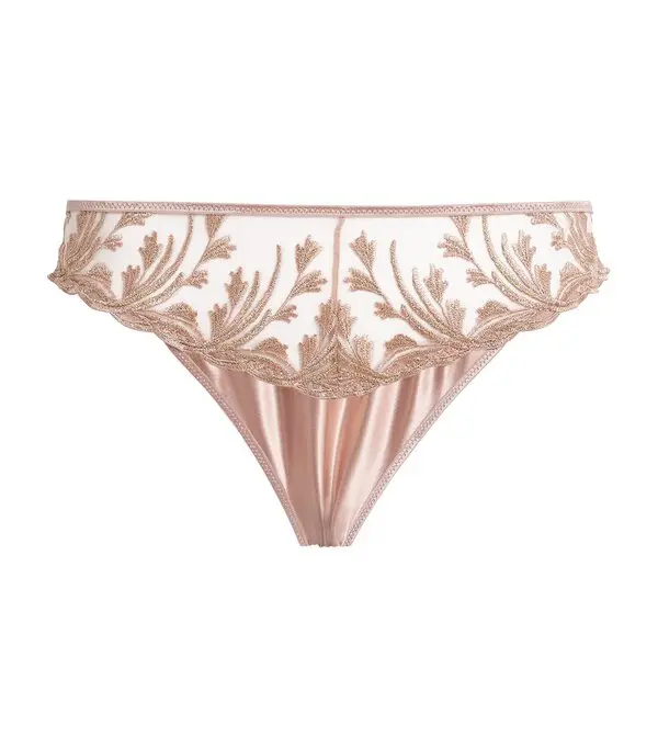 AUBADE Lace Cosmic Romance Italian Briefs - Nude