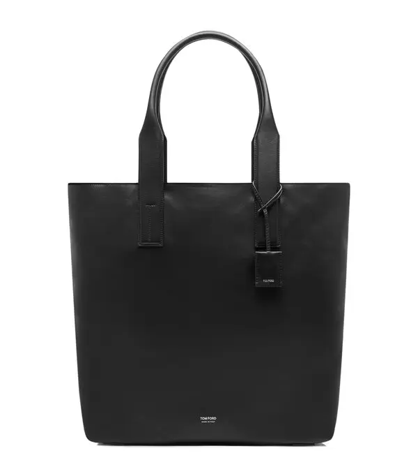 TOM FORD Leather Tote Bag - Black