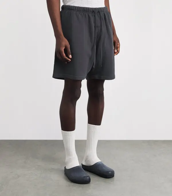 Fear Of God Cotton Logo Sweat Shorts - Black