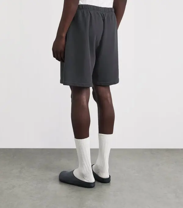 Fear Of God Cotton Logo Sweat Shorts - Black