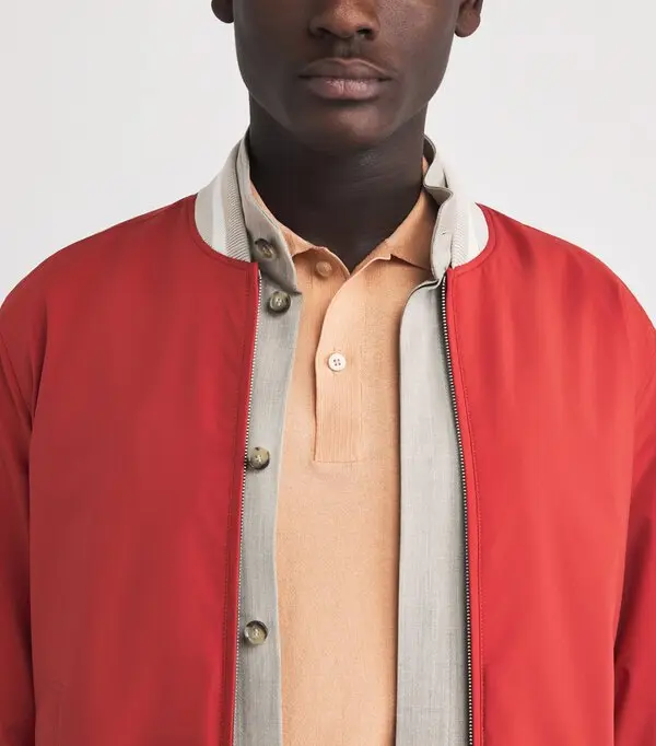 Paul & Shark Typhoon Platinum Bomber Jacket - Burgundy