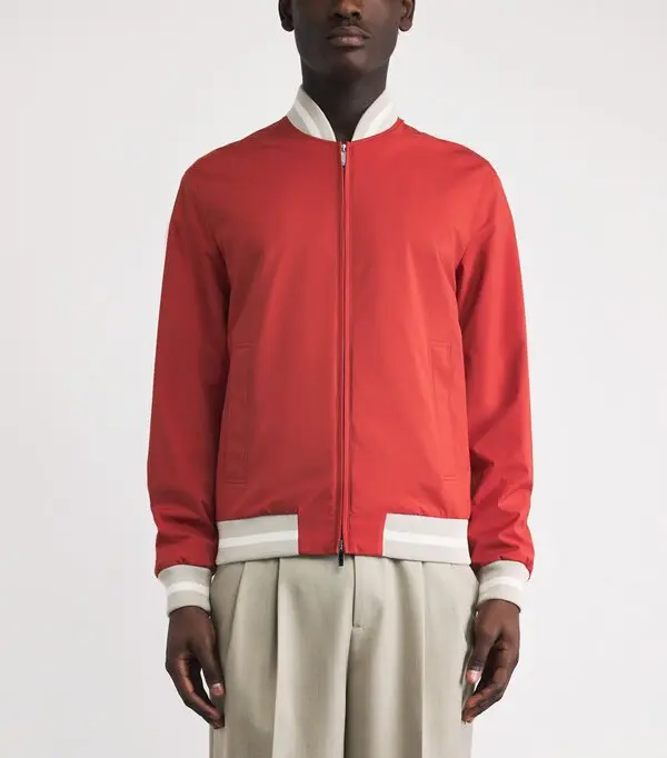 Paul & Shark Typhoon Platinum Bomber Jacket - Burgundy