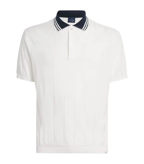 Paul & Shark Cotton Rib-knit Polo Shirt