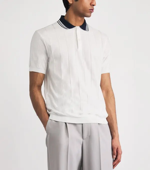Paul & Shark Cotton Rib-knit Polo Shirt