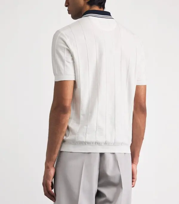 Paul & Shark Cotton Rib-knit Polo Shirt
