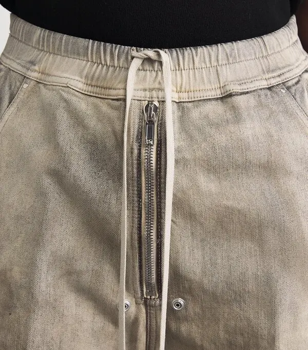 Rick Owens Denim Bela Wide-leg Trousers - Brown