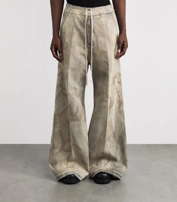 Rick Owens Denim Bela Wide-leg Trousers - Brown