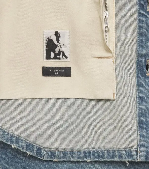 Rick Owens Distressed Denim Overshirt - Blue