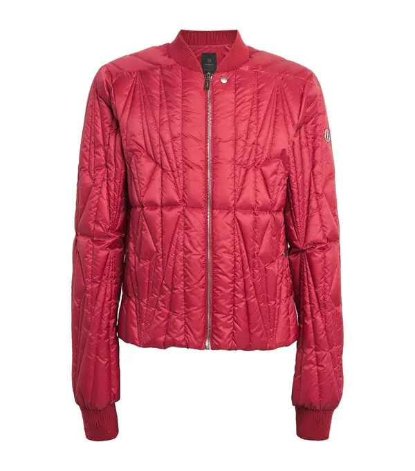Rick Owens X Moncler Down Geocamo Flight Jacket - Red
