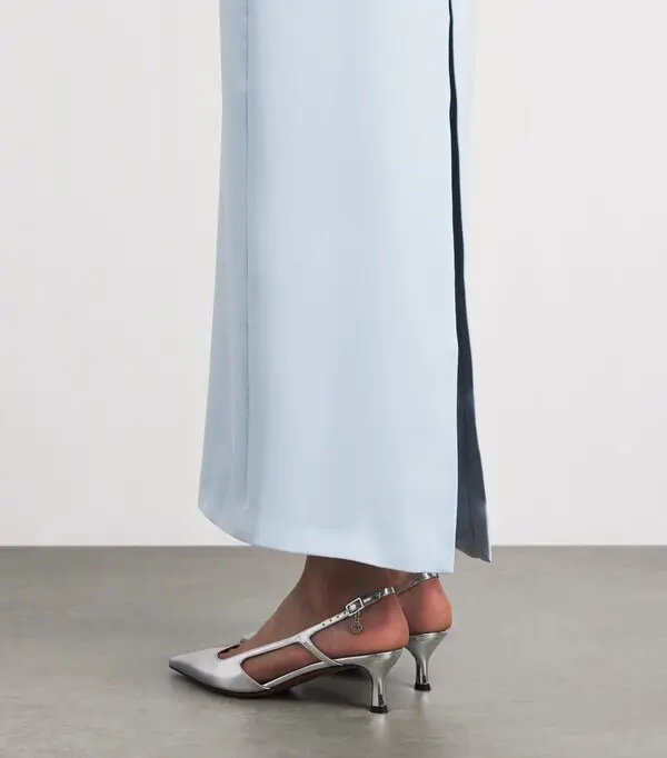SELF-PORTRAIT Crepe Embellished Bow Maxi Dress
