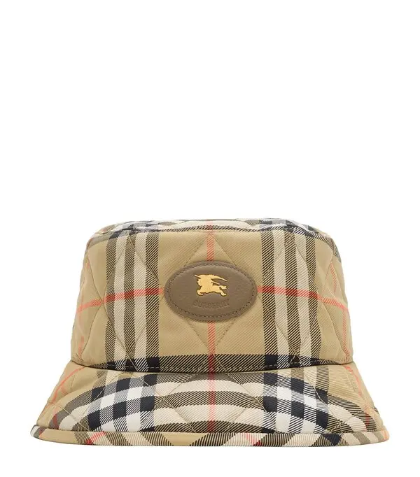 Burberry Quilted Bucket Hat - Neutral