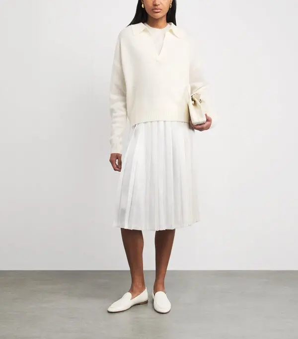 Almada Label Cashmere Collared Sweater