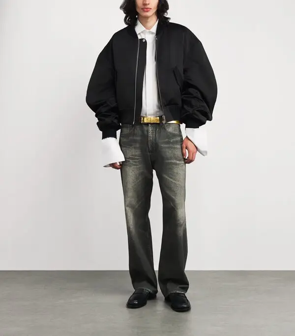 Comme Des Garçons Metallic Leather Buckle Belt