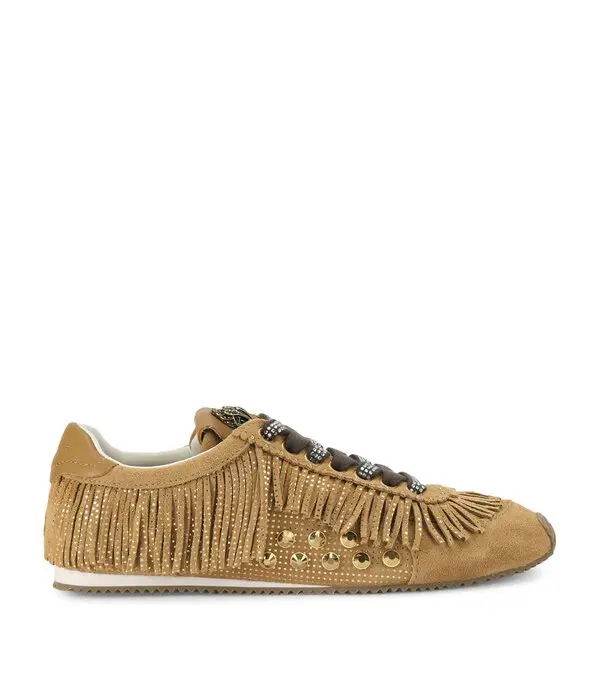 Kurt Geiger Suede Fringed Islington Sneakers