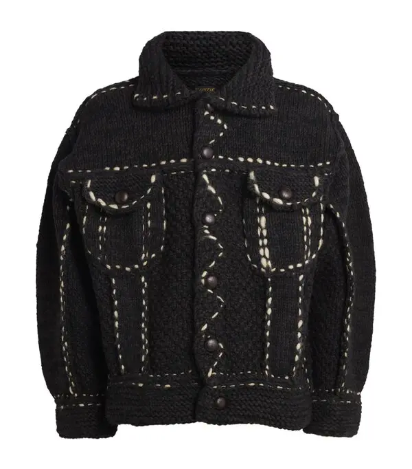 Kapital Wool Knitted Trucker Jacket