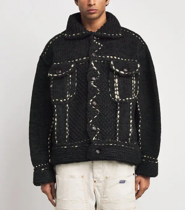 Kapital Wool Knitted Trucker Jacket