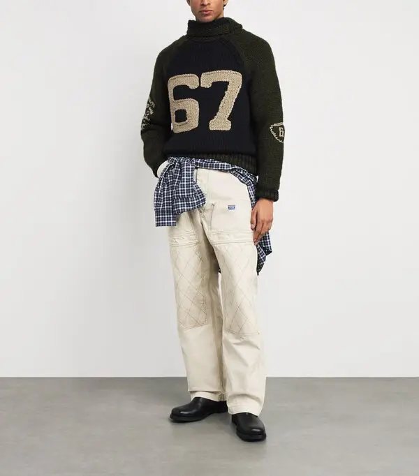 Kapital Canvas Lumber Straight Trousers - Beige