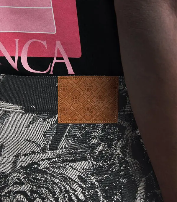 Casablanca Rave Collage Straight Leg Jeans