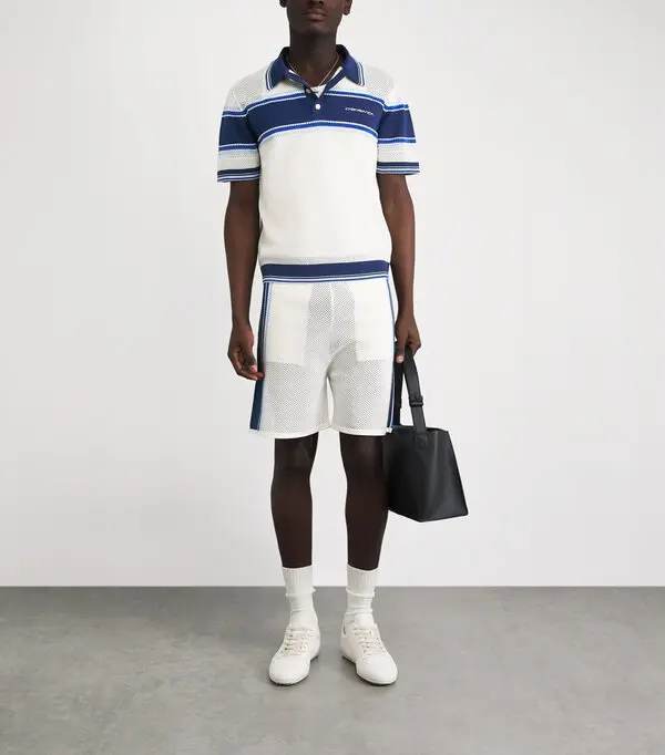 Casablanca Mesh Stripe Sweat Shorts