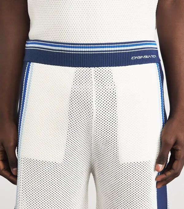 Casablanca Mesh Stripe Sweat Shorts