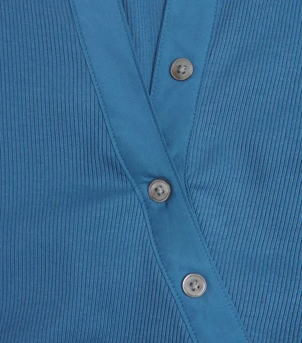 Veronica Beard Asymmetric Button-down Shirt - Blue