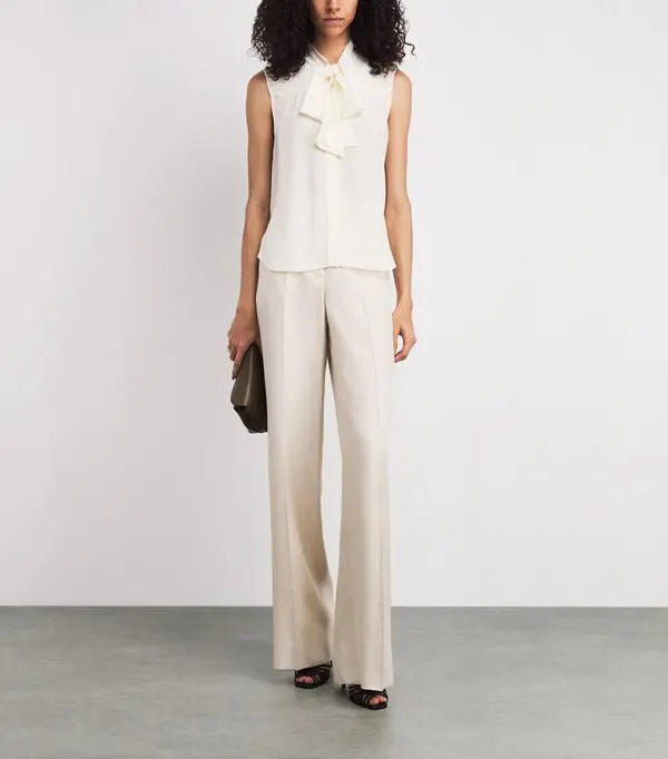 Veronica Beard Self-tie Magnolia Blouse