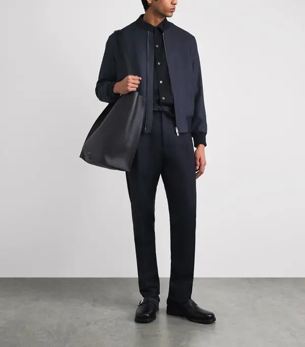 LARDINI Cashmere-blend Bomber Jacket