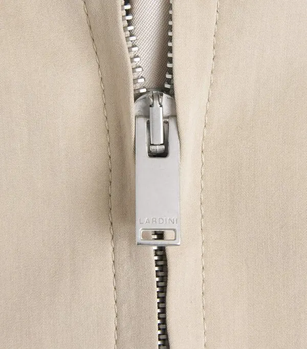 LARDINI Cotton-silk Bomber Jacket - Beige