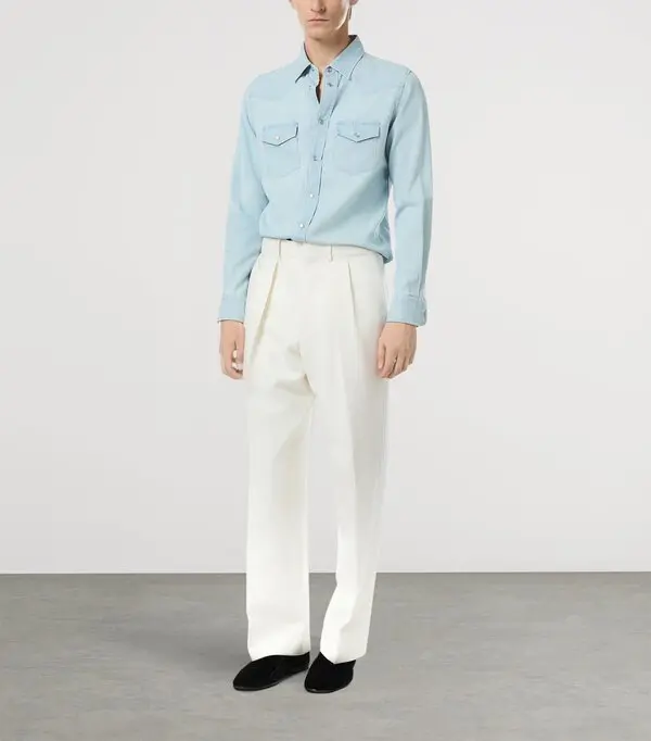 TOM FORD Denim Western Slim Shirt